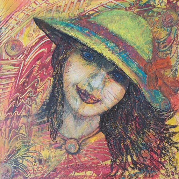 My Hat Suits Me - Nasrah Nefer - Paintings & Prints, People & Figures ...