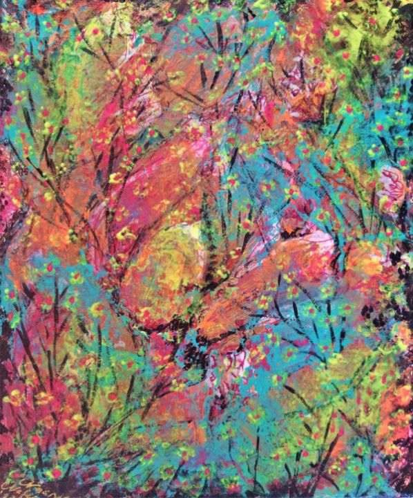 Florets 7 - Nasrah Nefer - Paintings & Prints, Flowers, Plants, & Trees ...