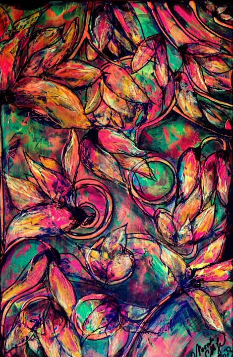 Florets 11 - Nasrah Nefer - Paintings & Prints, Flowers, Plants ...