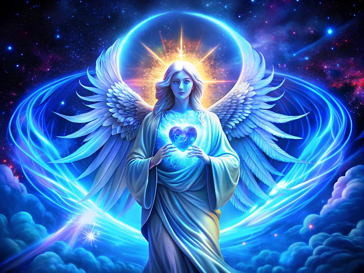 A Starry Angelic Vision - Wallartist - Digital Art & AI, Childrens Art ...