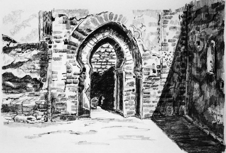Medieval fortress-ruins - Doina Balanescu - Drawings & Illustration ...