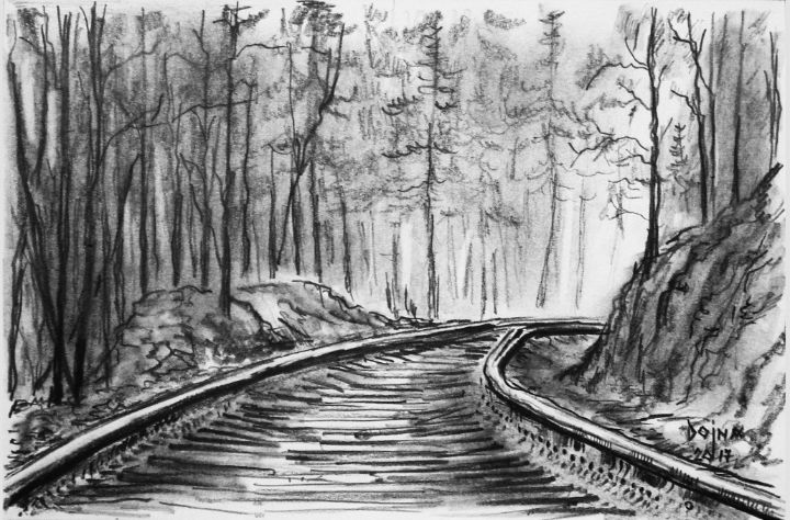 Through the forest - Doina Balanescu - Drawings & Illustration ...