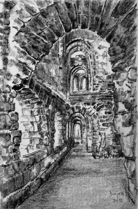 Castle Ruins _Saxony - Doina Balanescu - Drawings & Illustration ...