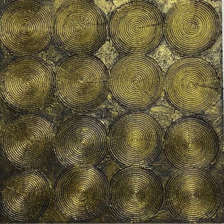 circles on gold - Art painting 🧑‍🎨 - Paintings & Prints, Abstract ...