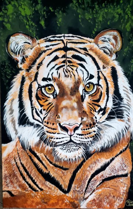 Tranquil moment of the tiger - MERAKI ART - Paintings & Prints, Animals ...