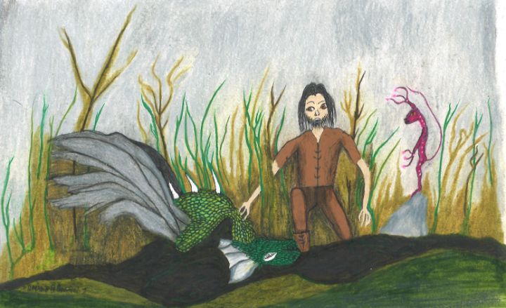 Rook Discovers Deceased Dragon - David H Brumfield II's Fantasy Realm ...