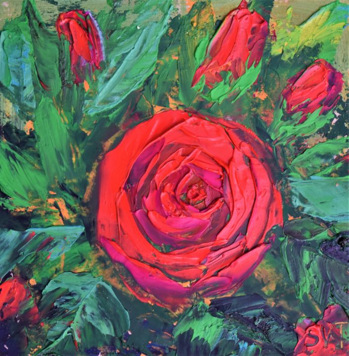 Red rose - ArtStudioSVT - Paintings & Prints, Flowers, Plants, & Trees ...