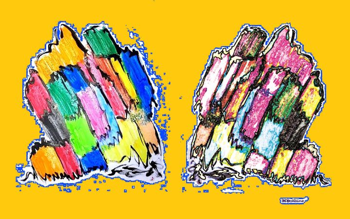 On s'amuse - JC Dallaire - Drawings & Illustration, Abstract, Color ...