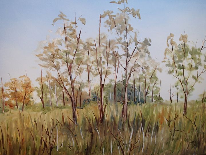 Gum Tree Landscape - Alice's Brush Strokes Art - Paintings & Prints ...