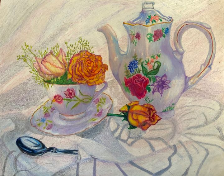 Tea time - Joyce’s Art Studio - Drawings & Illustration, Food ...