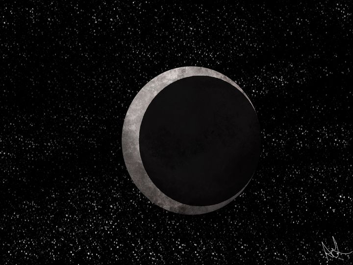 Cresent moon - ambersartworks - Digital Art, Astronomy & Space, Moon ...