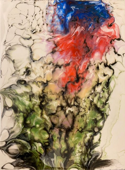 explosion - pouring acrylic - Paintings & Prints, Abstract, Color - ArtPal