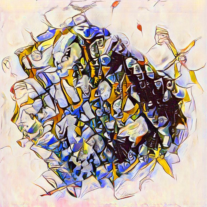 Fighting From The Corner - Imagined Cubism - Paintings & Prints ...