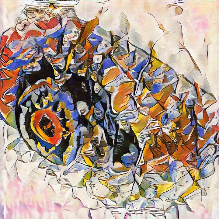 In The Jungle - Imagined Cubism - Paintings & Prints, Abstract, Organic ...