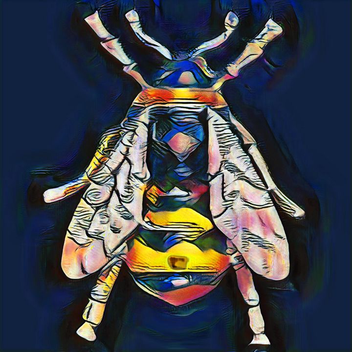 The Bee - Imagined Cubism - Paintings & Prints, Abstract, Organic - ArtPal