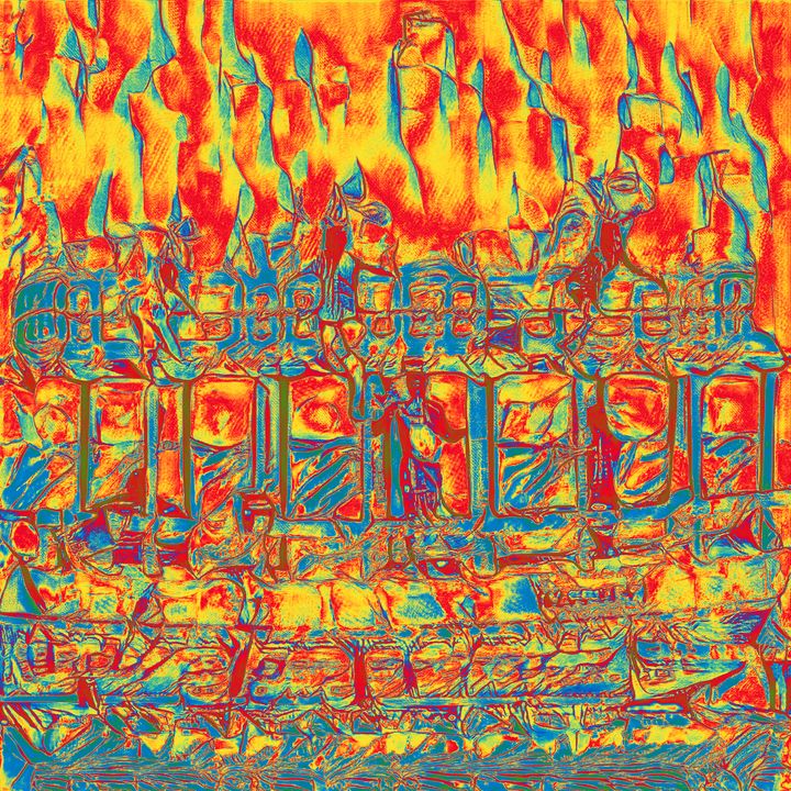 Ship Fire - Imagined Cubism - Paintings & Prints, Abstract, Man-made ...