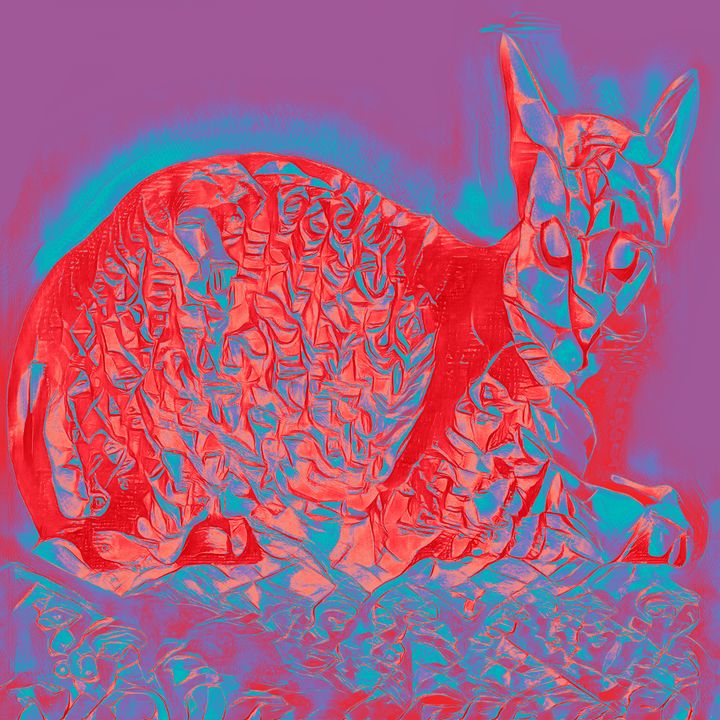 Handel's Cat - Imagined Cubism - Paintings & Prints, Abstract, Organic ...