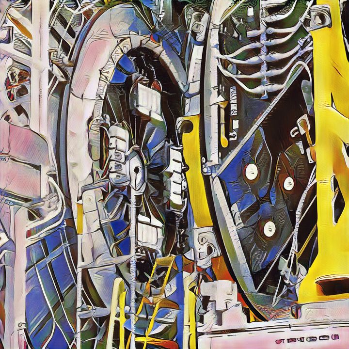 The Machine - Imagined Cubism - Paintings & Prints, Abstract, Man-made ...