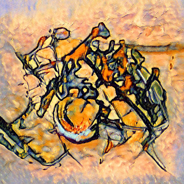 Insect Brawl - Imagined Cubism - Paintings & Prints, Abstract, Organic ...
