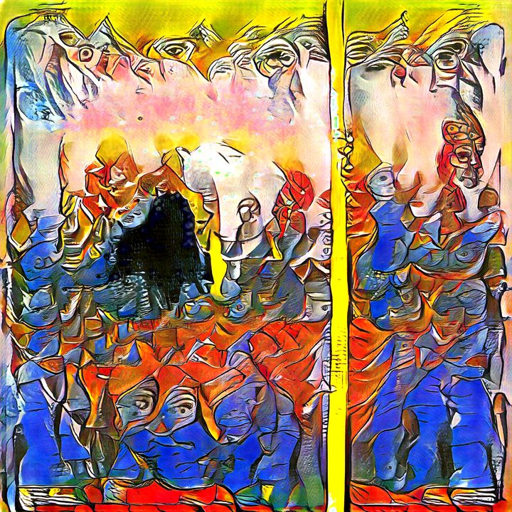 The Morning Commute - Imagined Cubism - Paintings & Prints, Abstract ...