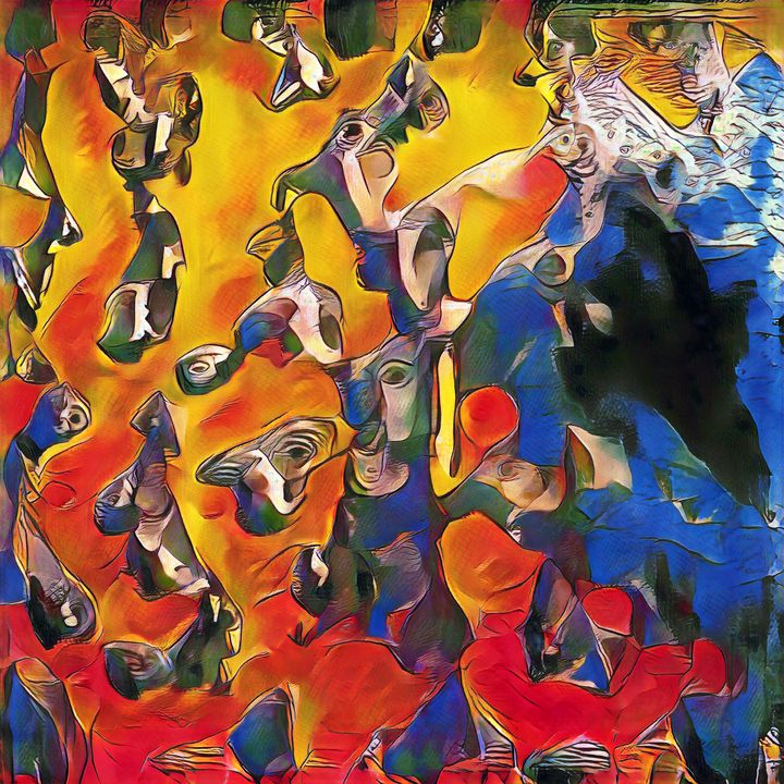 Tsunami Panic - Imagined Cubism - Paintings & Prints, Abstract ...