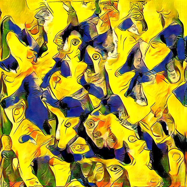 The Food Chain - Imagined Cubism - Paintings & Prints, Abstract ...