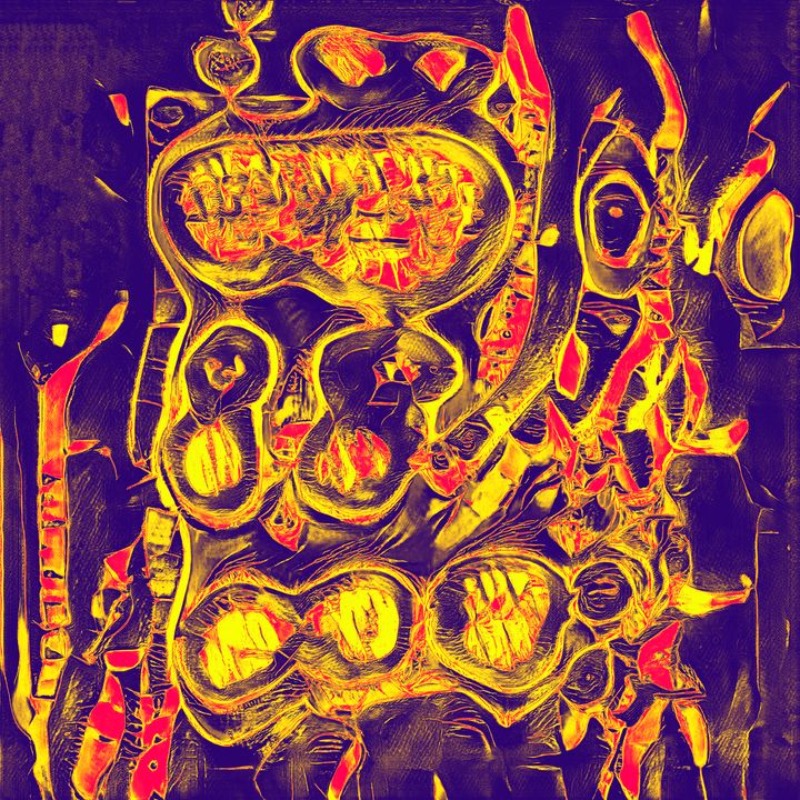 The Insects - Imagined Cubism - Paintings & Prints, Abstract, Organic ...