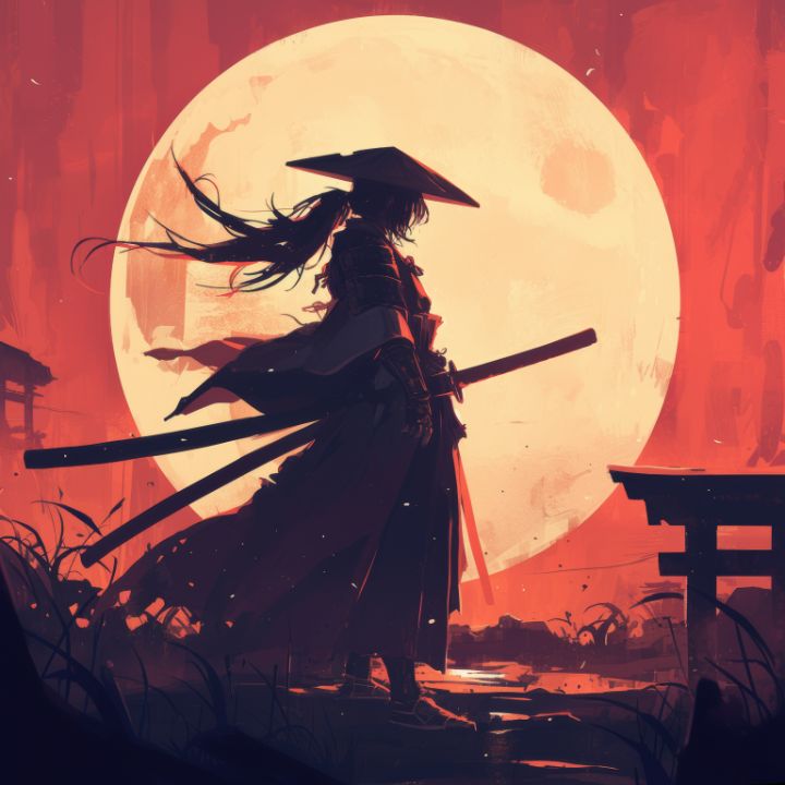 Moonlight Ronin - Talius Designs - Digital Art & AI, Ethnic, Cultural ...