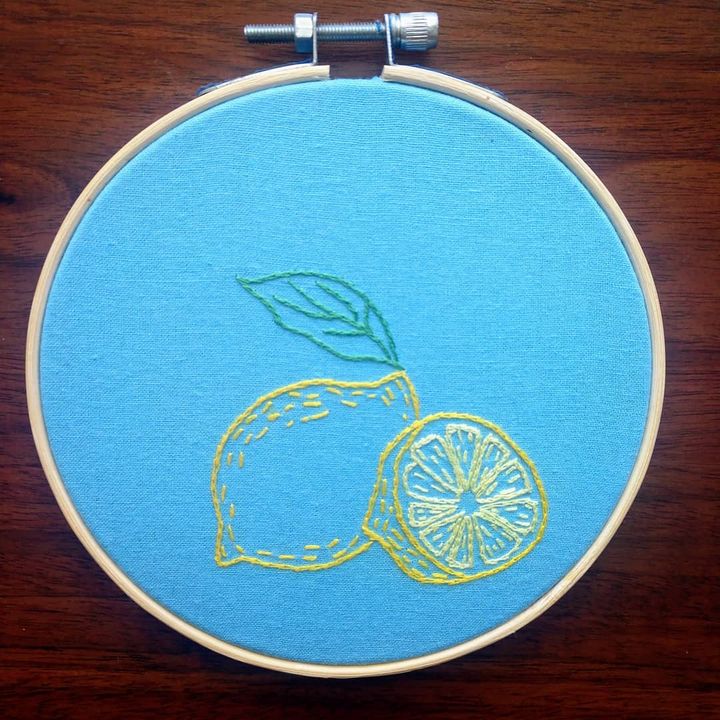 Lemon - Embroidery by Lauren - Textile & Apparel, Embroidery ...