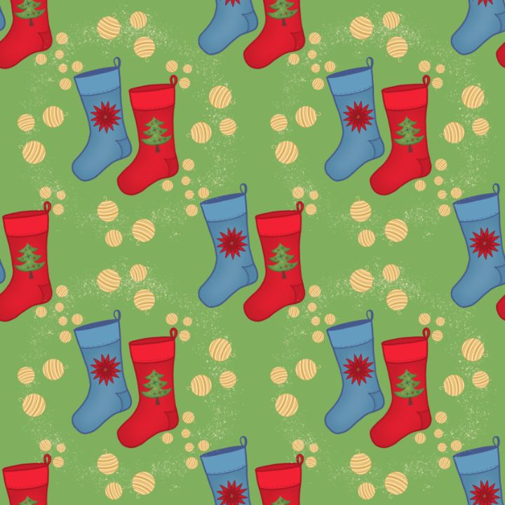 Christmas Stockings Pattern - Tina Mitchell Art - Digital Art & AI ...