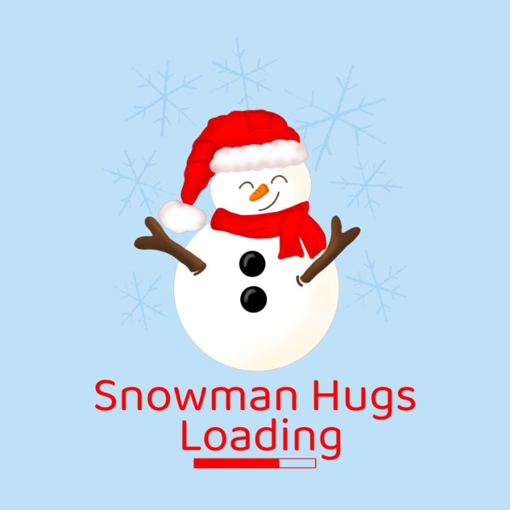 Snowman Hugs Loading Snowman Art - Tina Mitchell Art - Digital Art & AI ...