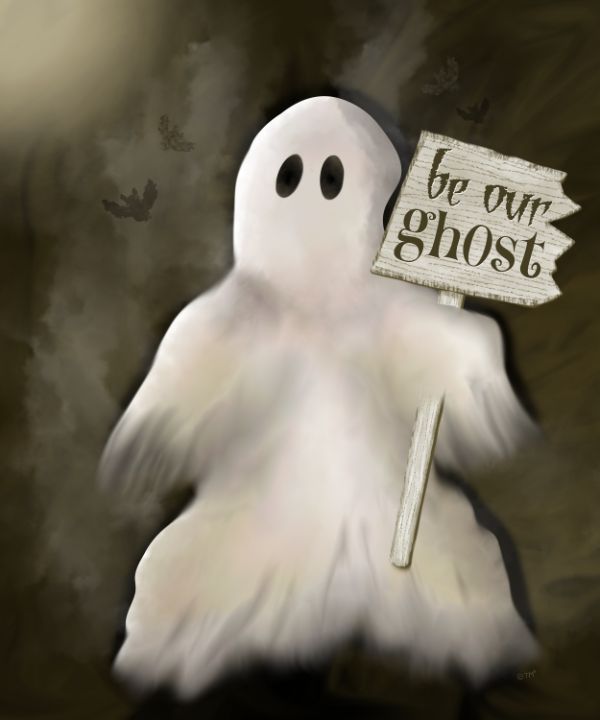 Halloween Be Our Ghost - Tina Mitchell Art - Digital Art & AI, Holidays ...