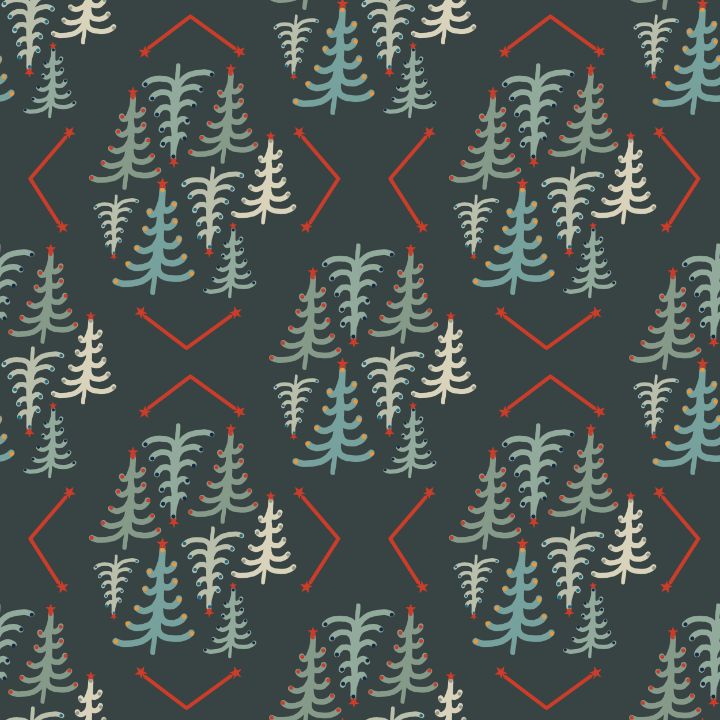 Christmas Nordic Sparkle Pattern - Tina Mitchell Art - Digital Art & AI ...