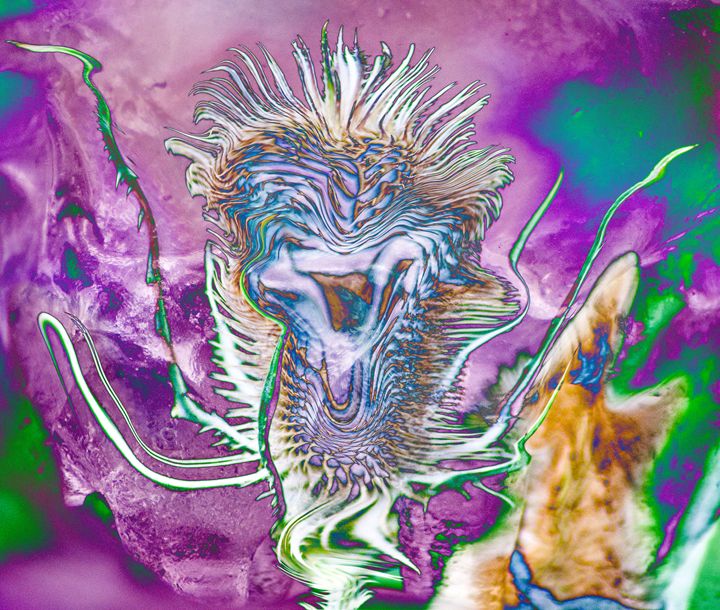 abstract spiny shape on violet - BBS Art - Photography, Abstract ...