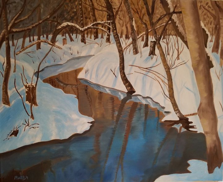 Spring Thaw - Marilyn Welsh - Paintings & Prints, Landscapes & Nature ...