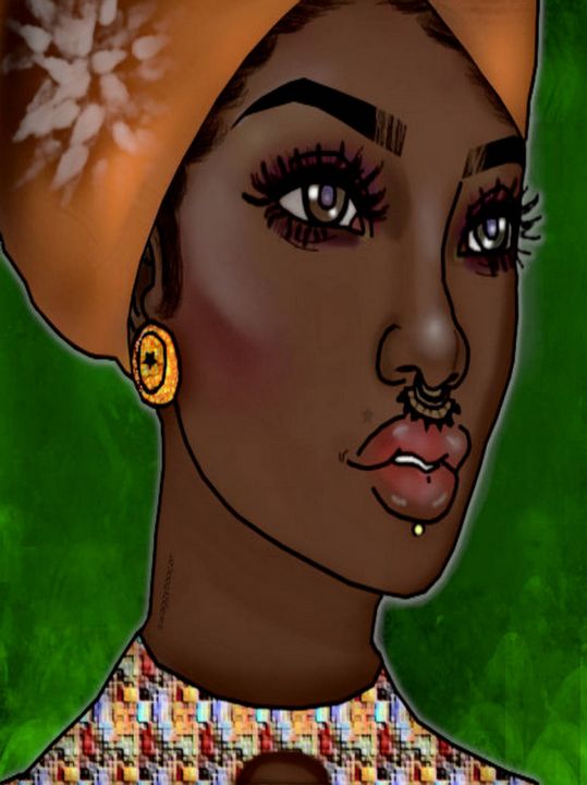 African Princess Drawing
