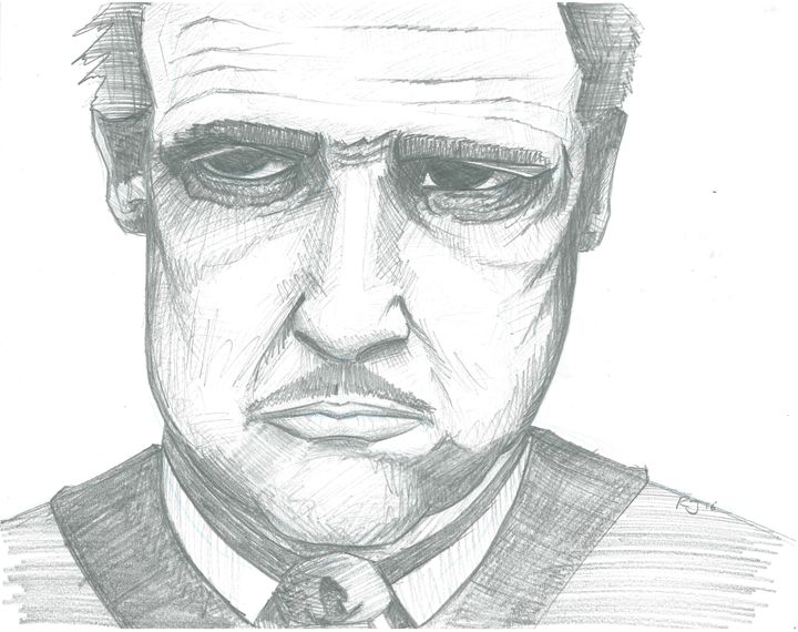 Marlon Brando _ The Godfather - rj elmore - Drawings & Illustration ...