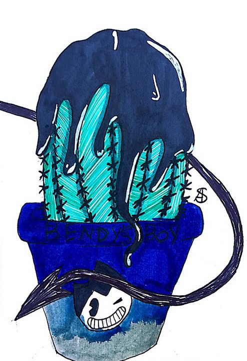 Bendy's Cactus - The-Plain-Artist - Drawings & Illustration, Entertainment, Other Entertainment ...