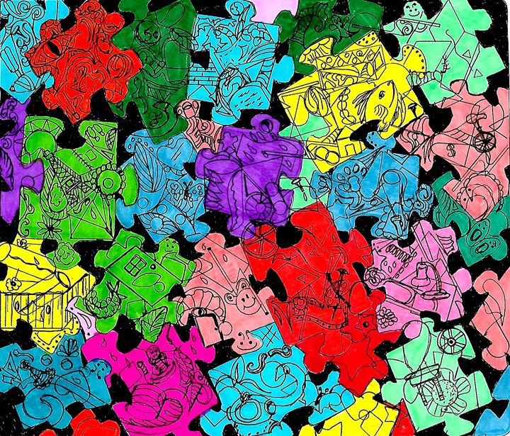 Puzzled - Peanut Gallery 6777 - Drawings & Illustration, Abstract ...