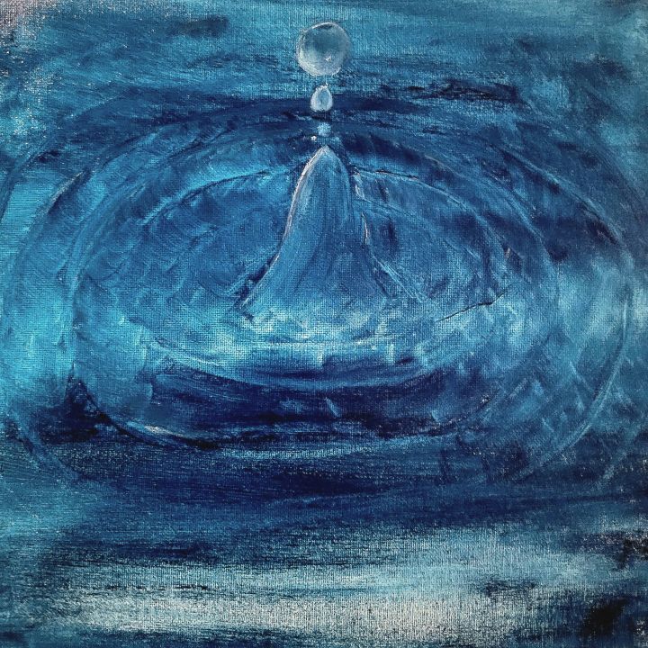 Blue Water Droplet Ripple - FE_Shop_Treasures - Paintings & Prints ...