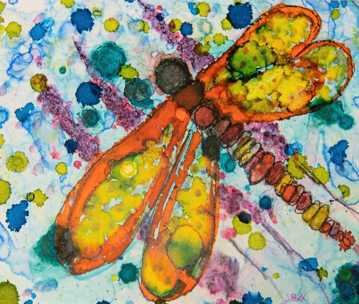 Dragonfly on the Move - Judy Block - Paintings & Prints, Animals, Birds ...