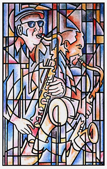Horn Section - Rick Borstelman - Paintings & Prints, Entertainment ...