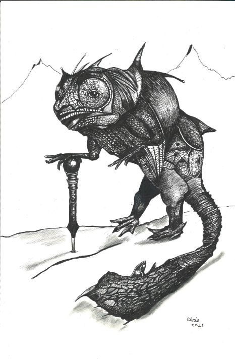 Walter the Wise Old Chameleon - Christopher Mitchell - Drawings ...