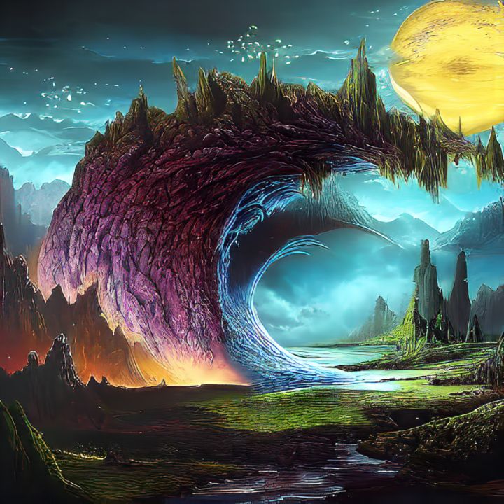 Abstract Fantasy Landscape (12) - MaiikeArtsDesign - Digital Art & AI ...
