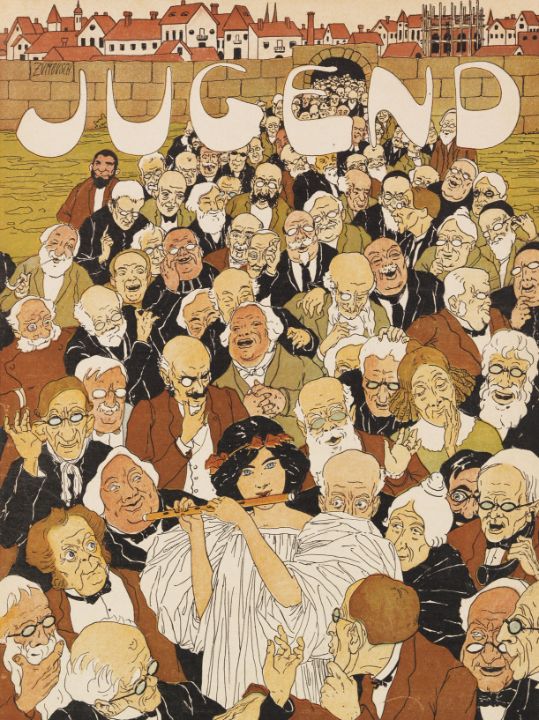 Titelblatt der Zeitschrift Jugend 18 - Unique Artworks Collection - Paintings & Prints, People ...