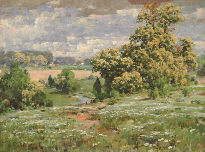 Chestnut Trees in Bloom - Unique Artworks Collection - Paintings ...