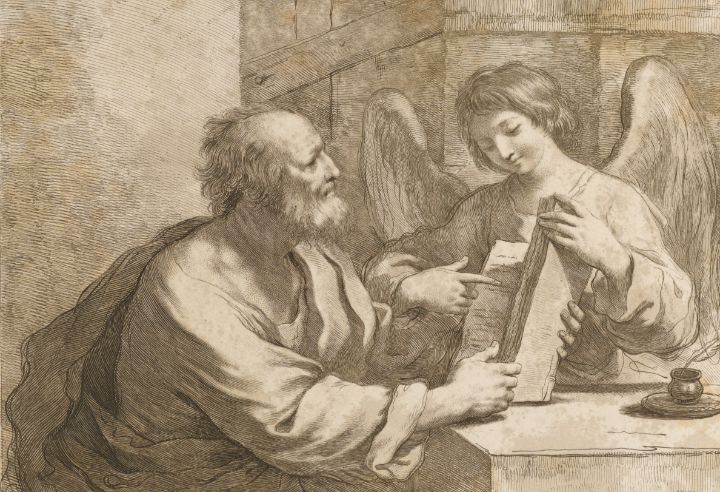 Saint Matthew with an Angel and Book - Unique Artworks Collection ...