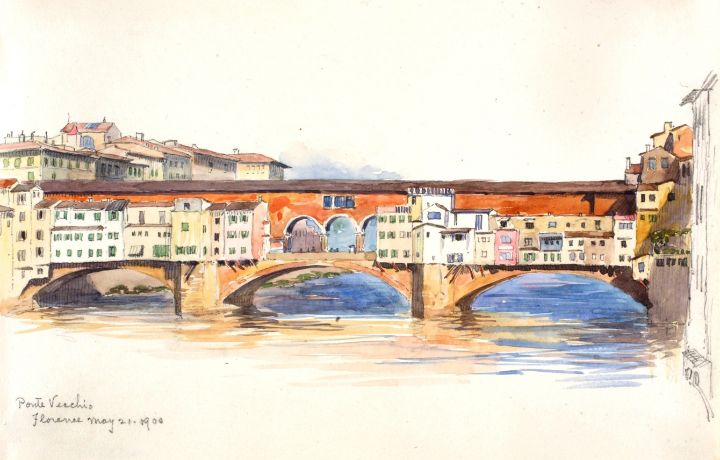 Ponte Vecchio Florence - Unique Artworks Collection - Paintings ...