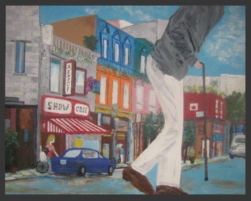 Busy Cityville - Brian G Strange - Paintings & Prints, People & Figures ...