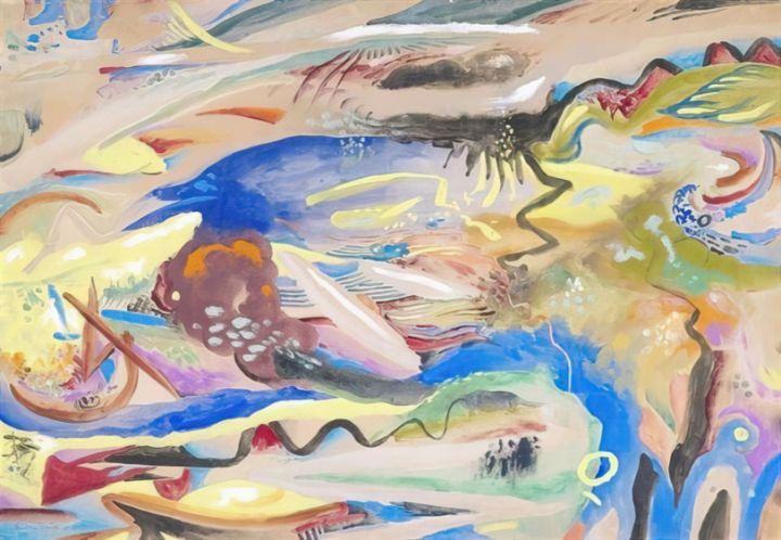 SINFONIE XIII 1913 - Rudolf Bauer - Paintings & Prints, Abstract, Color ...